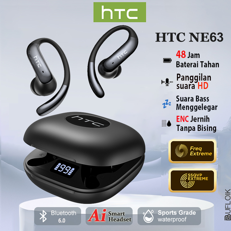Jual HTC NE63 OWS AI Headset Bluetooth 6.0 Sport Translation Earbuds ...