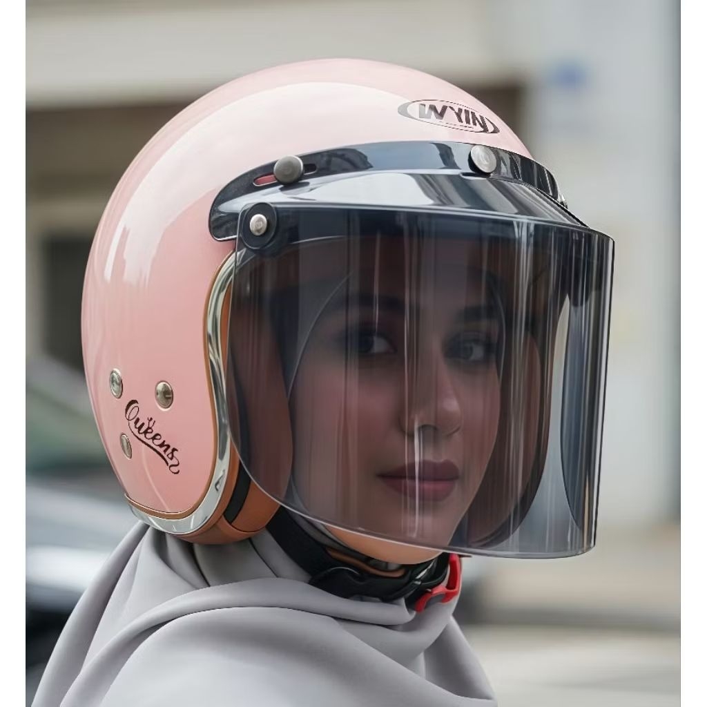 Jual [Bundle Hijab]Helm Bogo SC Hijab Friendly Helm Hijab Retro Classic ...