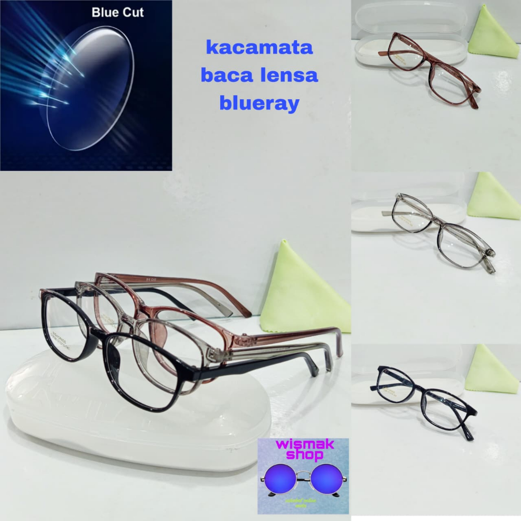 Jual Kacamata baca lensa blueray antiradiasi sinar biru bisa ukuran ...