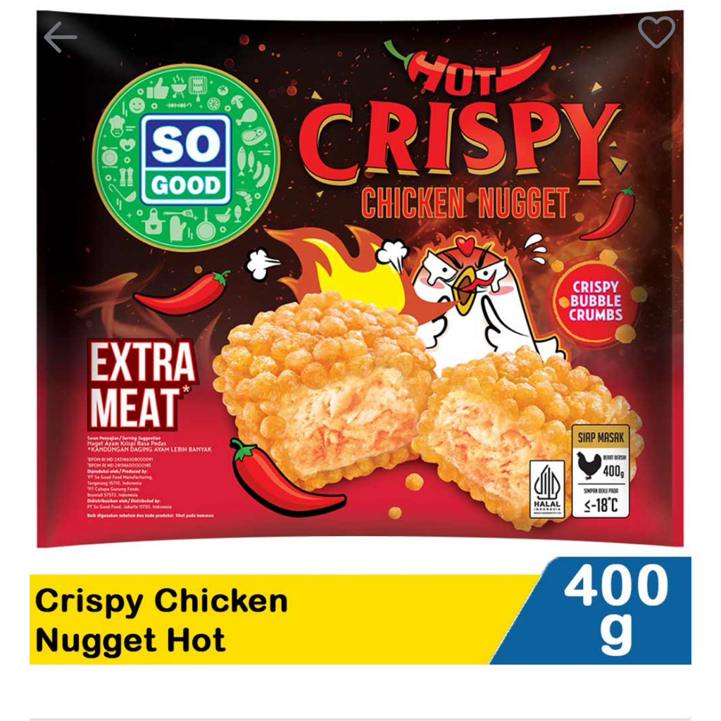 Jual So Good Hot Crispy Chicken Nugget 400g | Shopee Indonesia