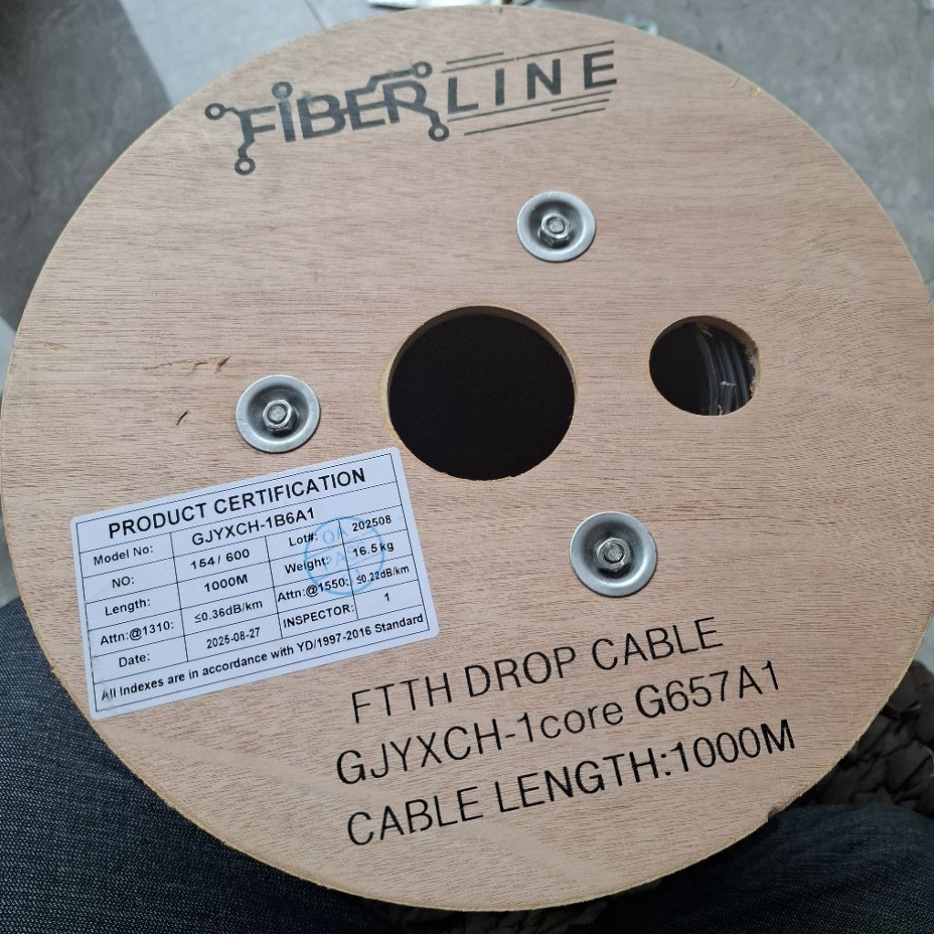Jual FIBER LINE KABEL DROPCORE DROPWIRE FIBER OPTIK 1 CORE 3 SELING 1KM ...