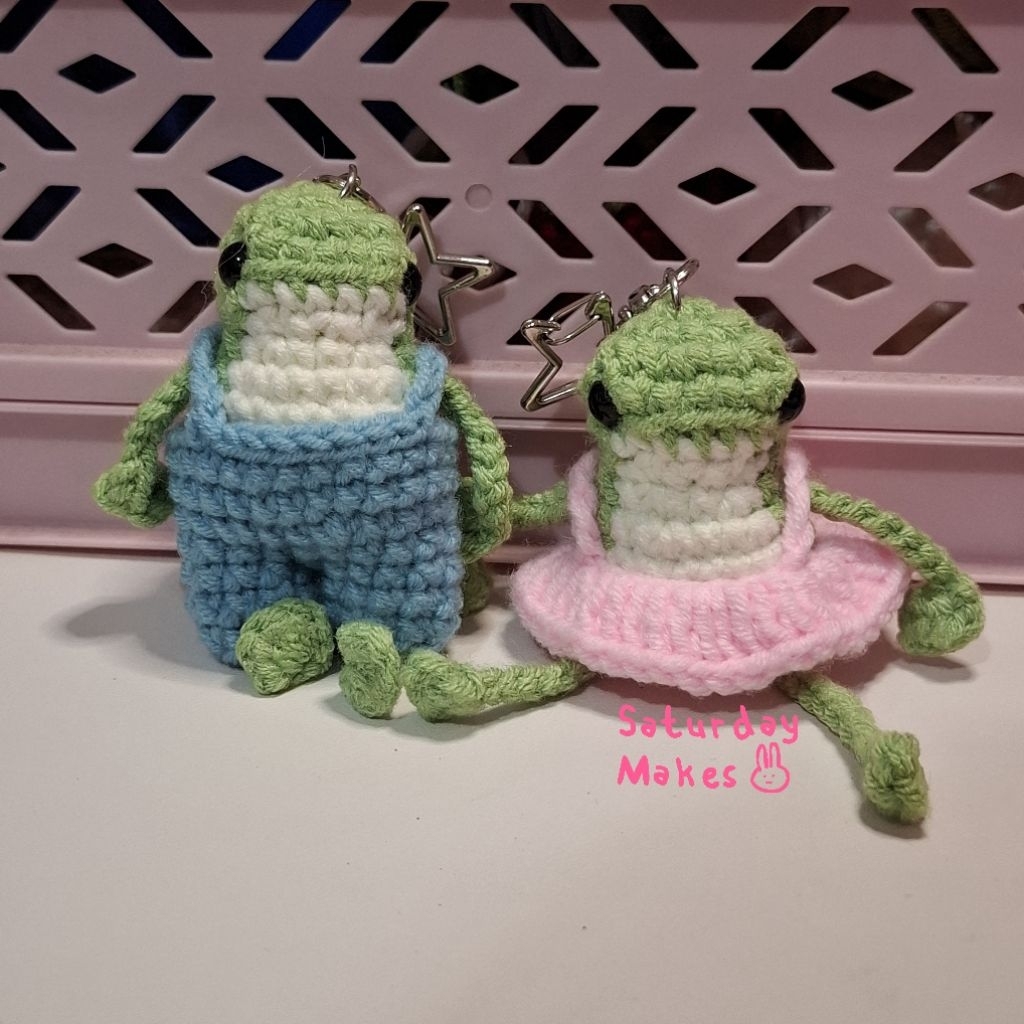 Jual Frog Crochet Keychain | Gantungan Kunci Katak Couple Rajut ...