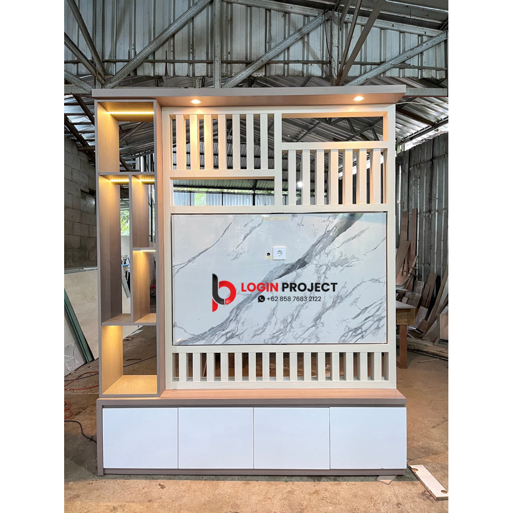 Jual Backdrop TV Model Terbaru - Meja TV Bisa Diputar Bolak-Balik ...