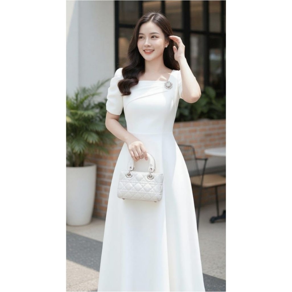 Jual Dress Anggita Dress Formal Bahan Scuba Elastis LD 90/95 Gaun ...
