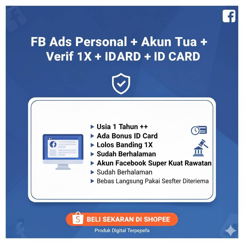 Jual FB Ads Personal V1 + ID CARD + IG + OTP Email Outlook Aktif ...