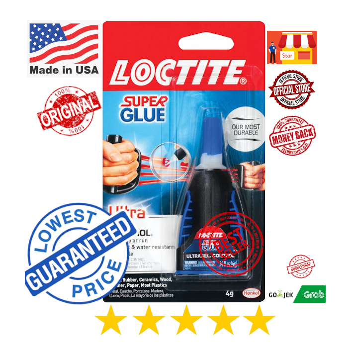 Jual Loctite Super Glue USA | Ultra Gel Control | Clear Superglue| 4 ...