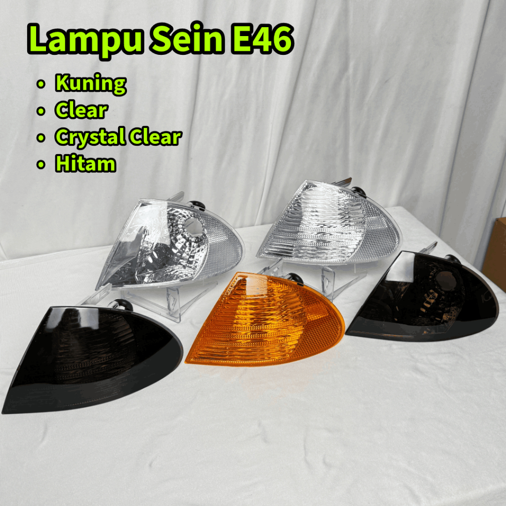 Jual Lampu Sein BMW E46 Clear Kuning Hitam Lampu Sen E46 Crystal Clear ...