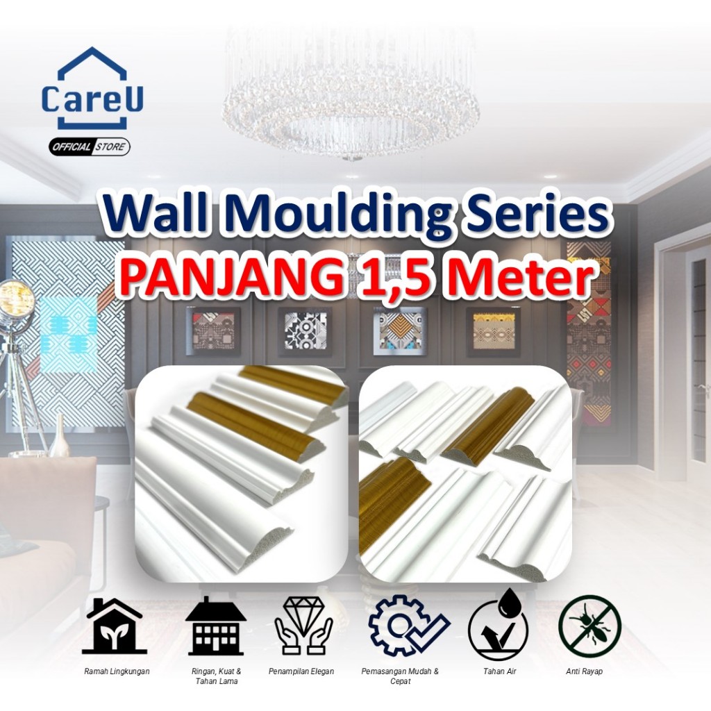 Jual [1.5 Meter] List Wall Moulding Dekorasi Hiasan Tembok Border ...