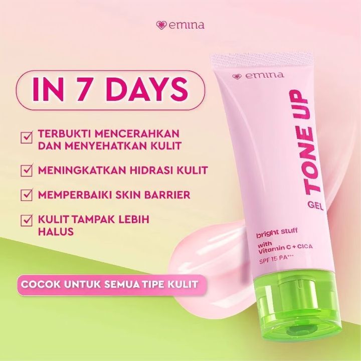 Jual (BEST SELLER) EMINA TONE UP CREAM SPF 15 - Cerah dalam 5 detik ...