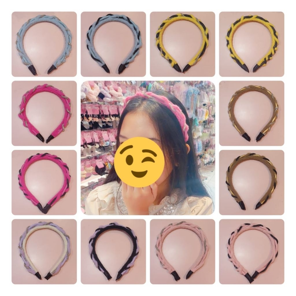 Jual Bando kepang bulu tali berlian cantik | Shopee Indonesia
