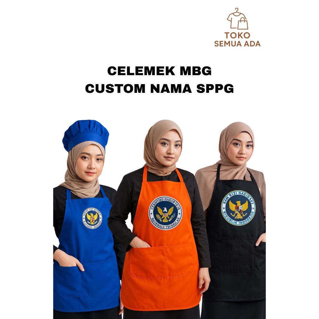 Jual Celemek BGN ( Badan Gizi Nasional) / Apron BGN ( Badan Gizi ...