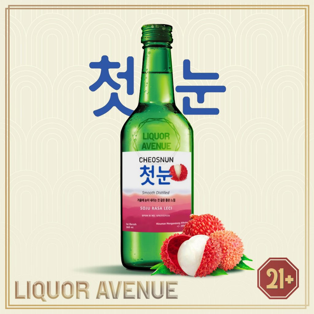 Jual CHEOSNUN Soju Lychee Leci Smooth Distilled 360ml | Shopee Indonesia