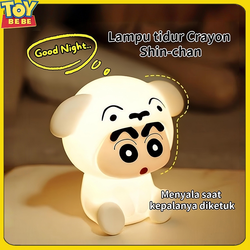 Jual TOYBEBE Lampu Tidur Crayon Shin-Chan Tidur LED Silikon Lembut ...
