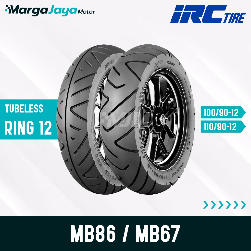 Jual Ban IRC MB86 MB67 TL Ring 12 100/90-12 110/90-12 Ban Motor ...