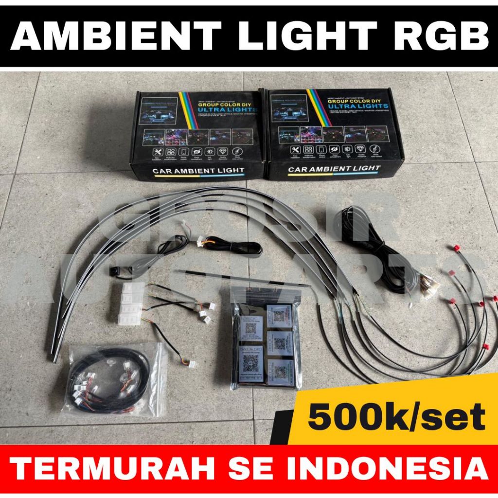 Jual Ambient Light Mobil Premium Lampu Interior RGB Matrix Mobil RGB ...