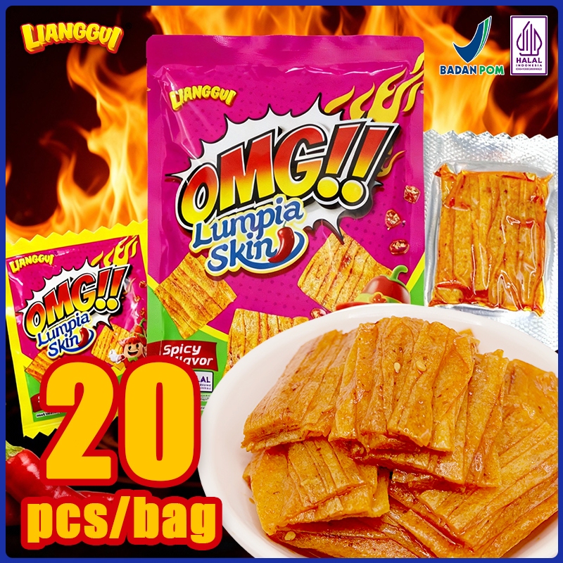 Jual lianggui OMG lumpia skin halal pedas ngiler makanan kosan ...