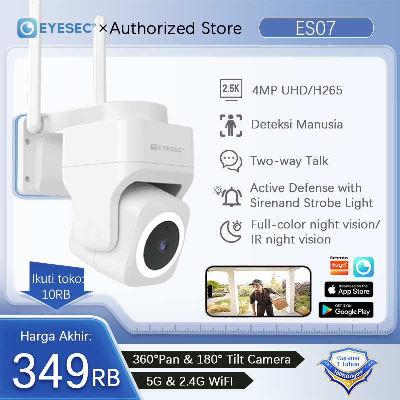 Jual EYESEC IP Kamera CCTV Outdoor 4MP Waterproof Outdoor CCTV 360 ...