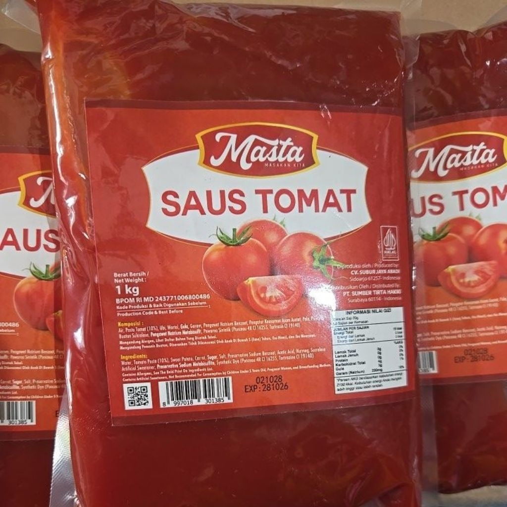 Jual saus tomat merek MASTA kemasan 1 kg | Shopee Indonesia