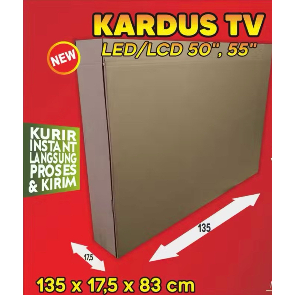 Jual 135x17.5x83 cm kardus tv 50,55 inch tv led lcd packaging dus besar ...