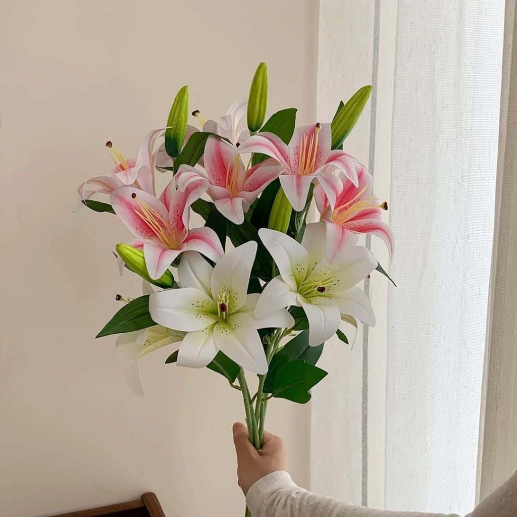 Jual Lily Artificial Besar 1 Tangkai – Bunga Hias Palsu Untuk Buket ...