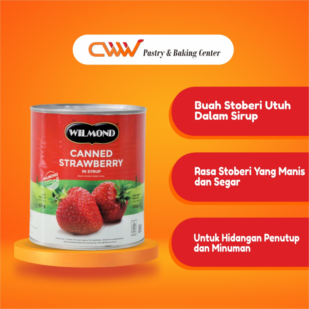 Jual Wilmond Canned Strawberry Stroberi in Syrup 331g Buah Kaleng ...