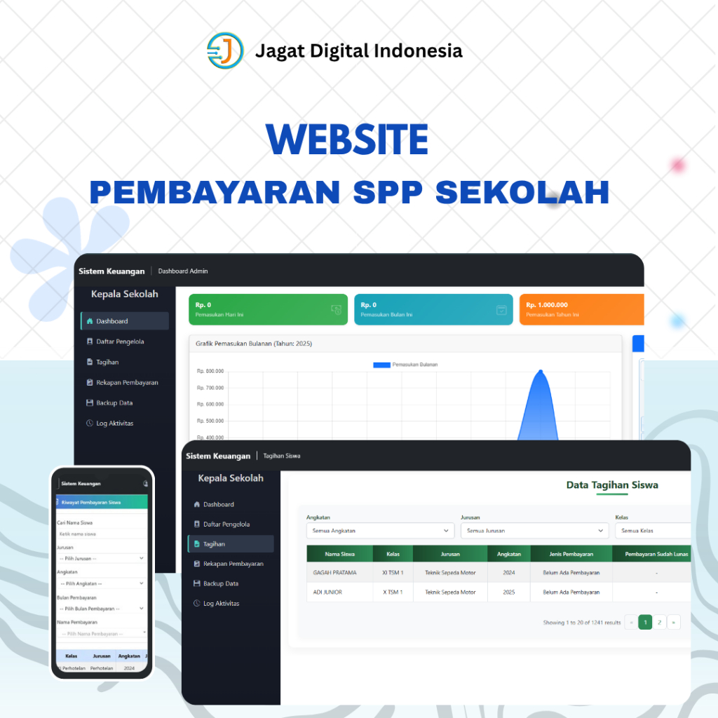 Jual Software Aplikasi Pembayaran Spp sekolah berbasis web Terbaru ...