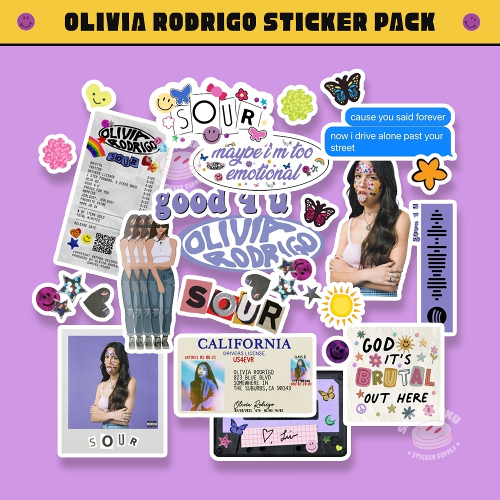 Jual OLIVIA RODRIGO Sticker Pack 24pcs | stiker olivia rodrigo vinyl ...