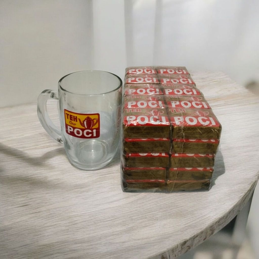 Jual TEH POCI GOLD 1 Slop isi (50pcs) Bonus Gelas Cantik (Selama ...