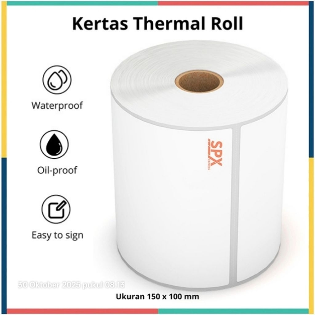 Jual THERMAL SHIPPING LABEL ORIGINAL SPX TERMURAH 10X15CM | Shopee ...