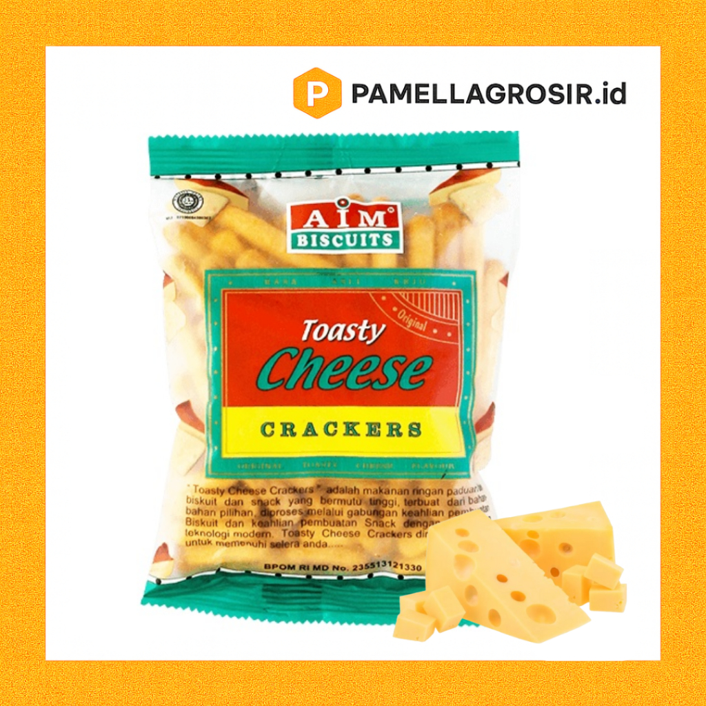 Jual AIM TOASTY CHEESE BISCUIT RASA KEJU 80 GRAM | Shopee Indonesia