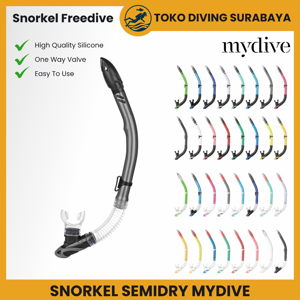 Jual MYDIVE SNORKEL SEMIDRY MYDIVE SNORKELING DIVING SWIMMING BERENANG ...