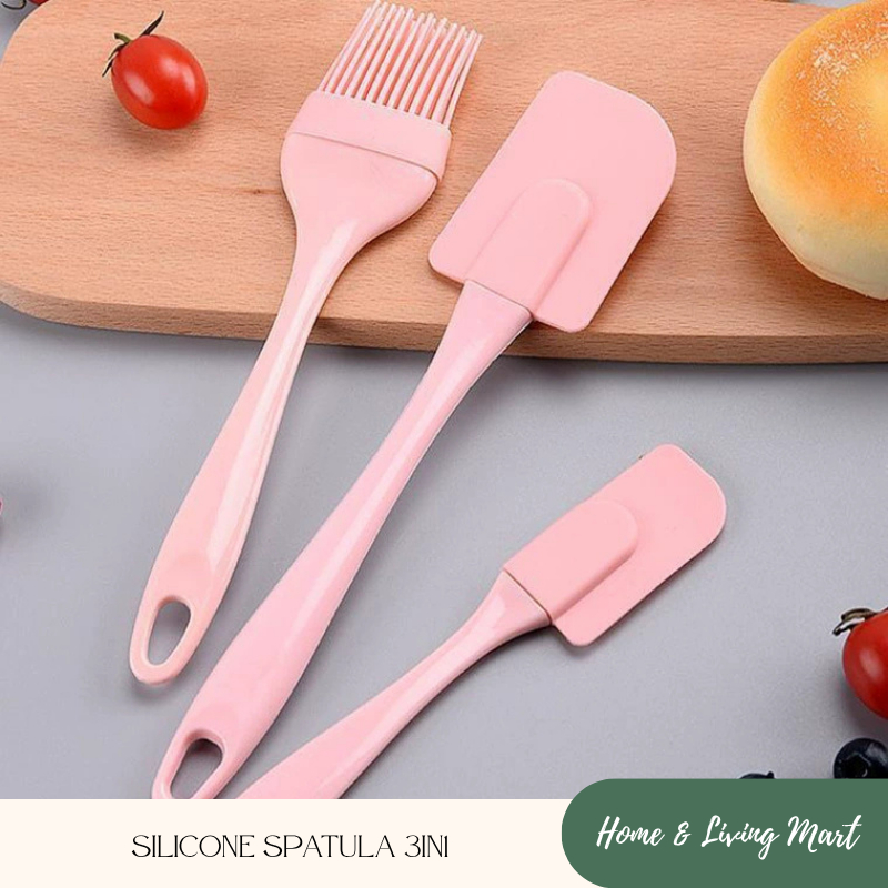 Jual SILICONE KITCHEN SPATULA SET BAKING KUE 3IN1 ALAT SPATULA BUAT KUE ...