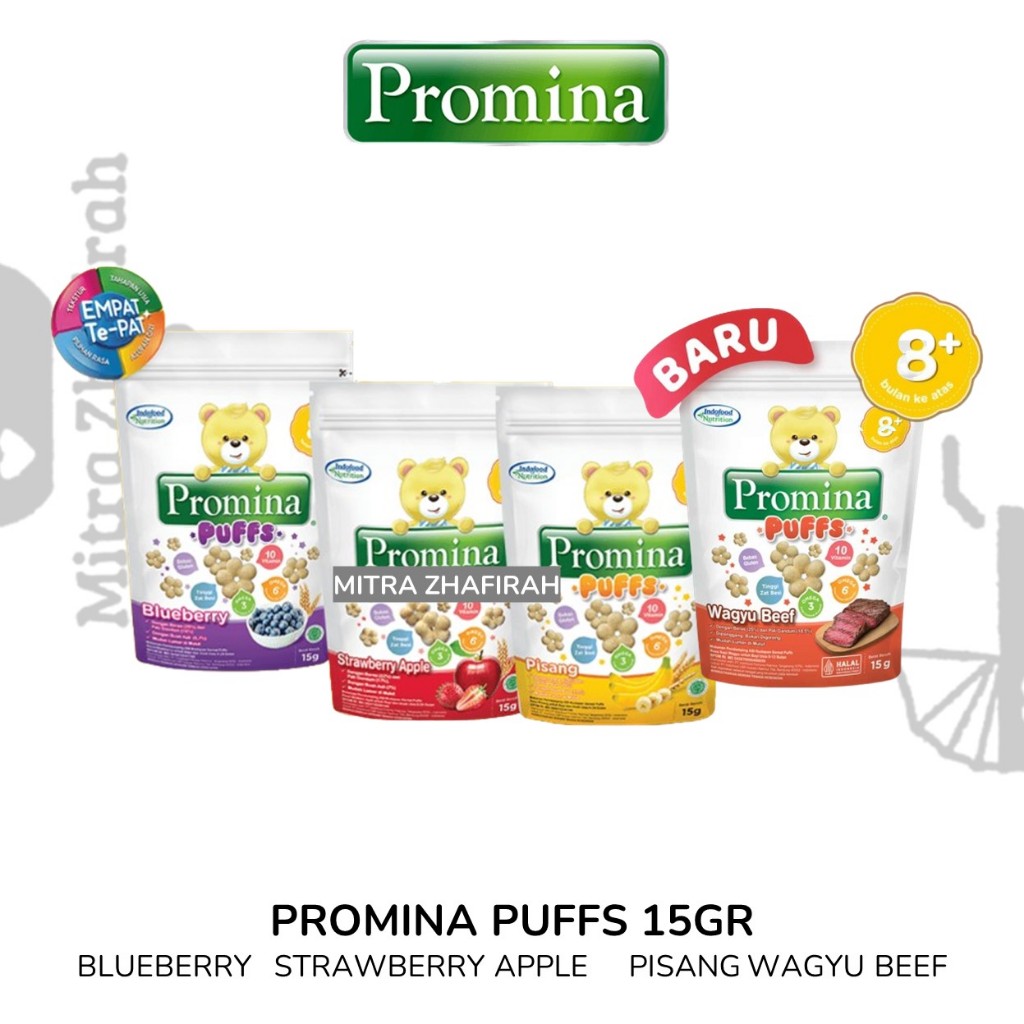 Jual PROMINA PUFF 15gr Rasa PISANG Blueberry STRAWBERRY APEL Wagyu Beef ...