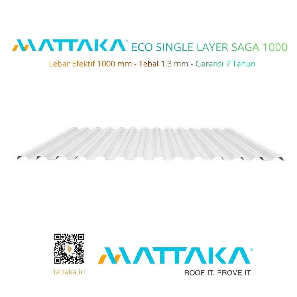 Jual (Hanya Invoice) MATTAKA Eco Single Layer Saga 1000mm Te 1,3mm ...