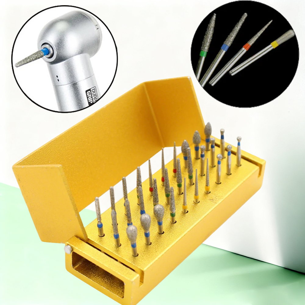 Jual Dental Bur Diamond High Speed isi 30 Burs Tempat Kotak Logam Bur ...