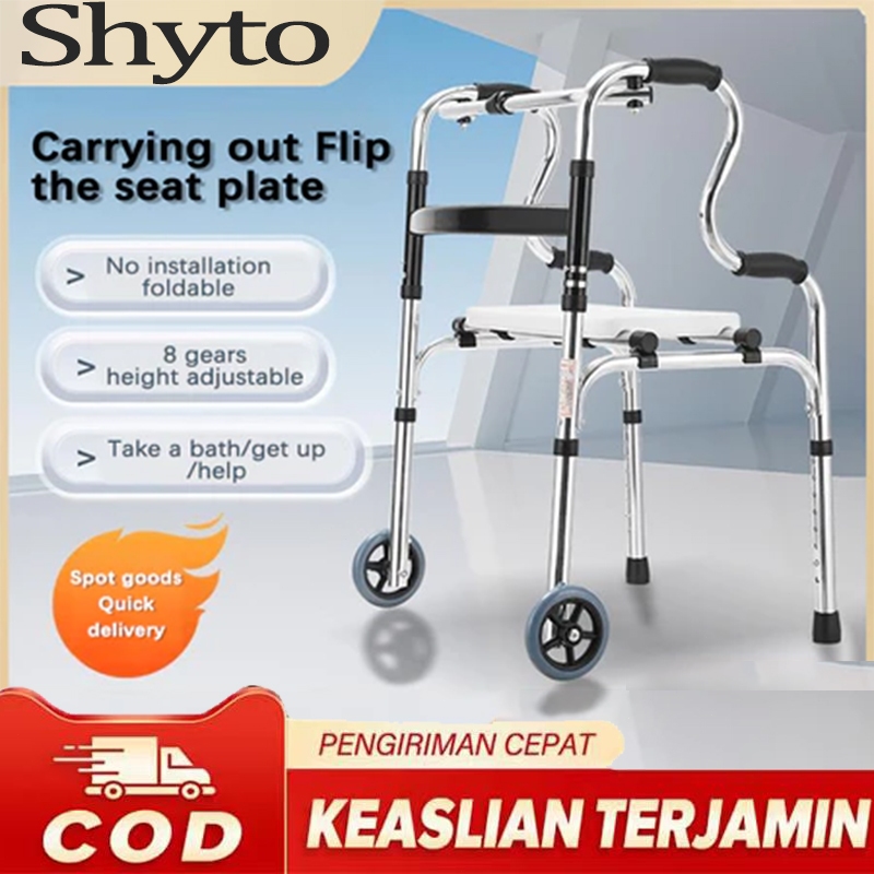 Jual Adult walker Stainless steel walker crutch cane stick tungkodthe ...