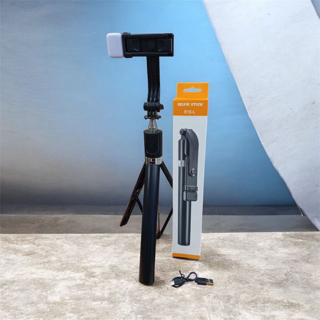 Jual [R1S-L 170cm] 4in1 Tongsis + Tripod + LED Lampu Selfie + Remote ...