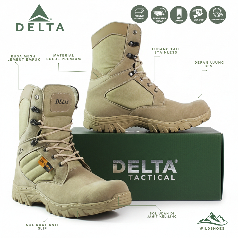 Jual Sepatu Safety Pria High Best Quality - Sepatu Cordura Tactical ...