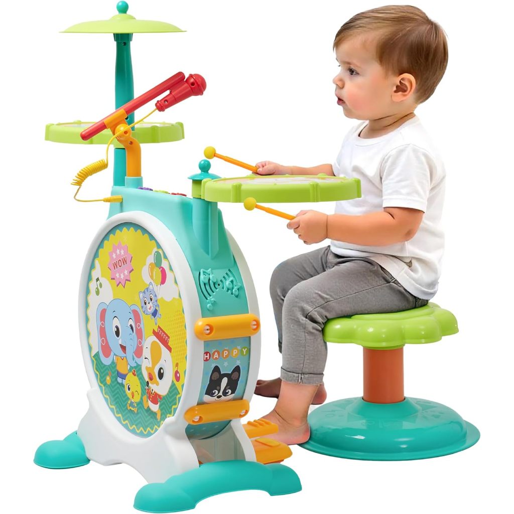 Jual Prextex Electric Toy Drum Set with Realistic Sound-Plastic Musical ...