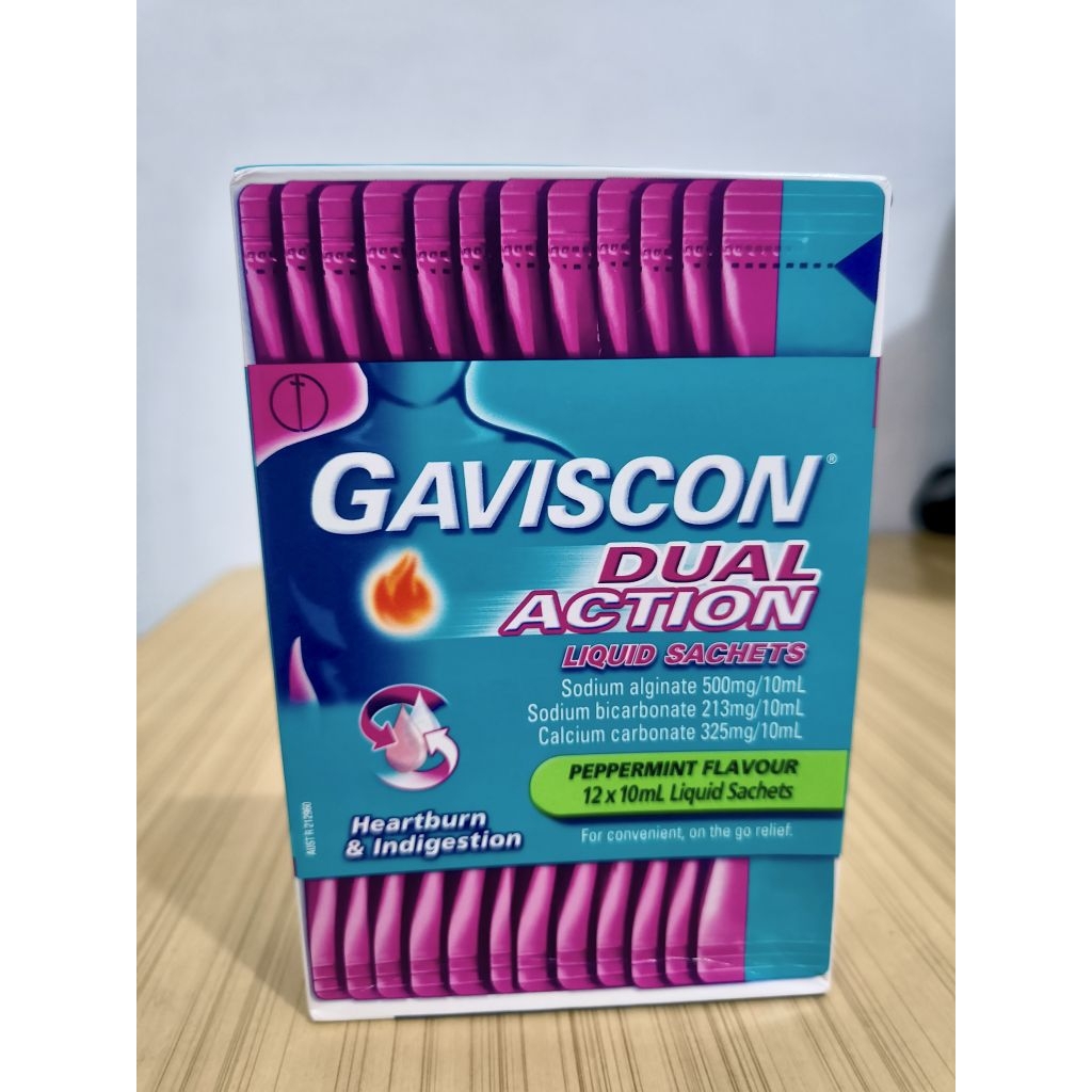 Jual Gaviscon Dual Action Liquid Peppermint 12 sachet | Shopee Indonesia