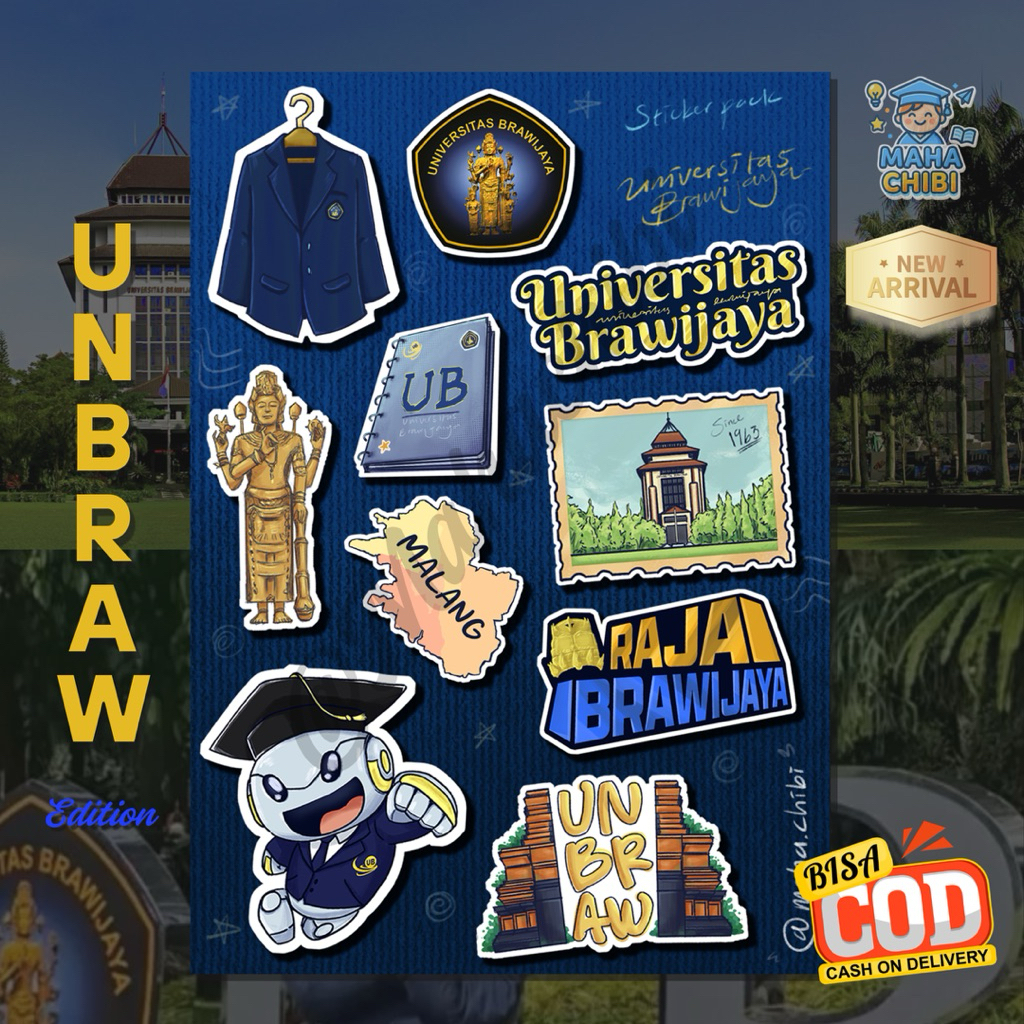 Jual [PROMO] Sticker UB Pack 10pcs Murah Lucu - Sticker Kampus ...