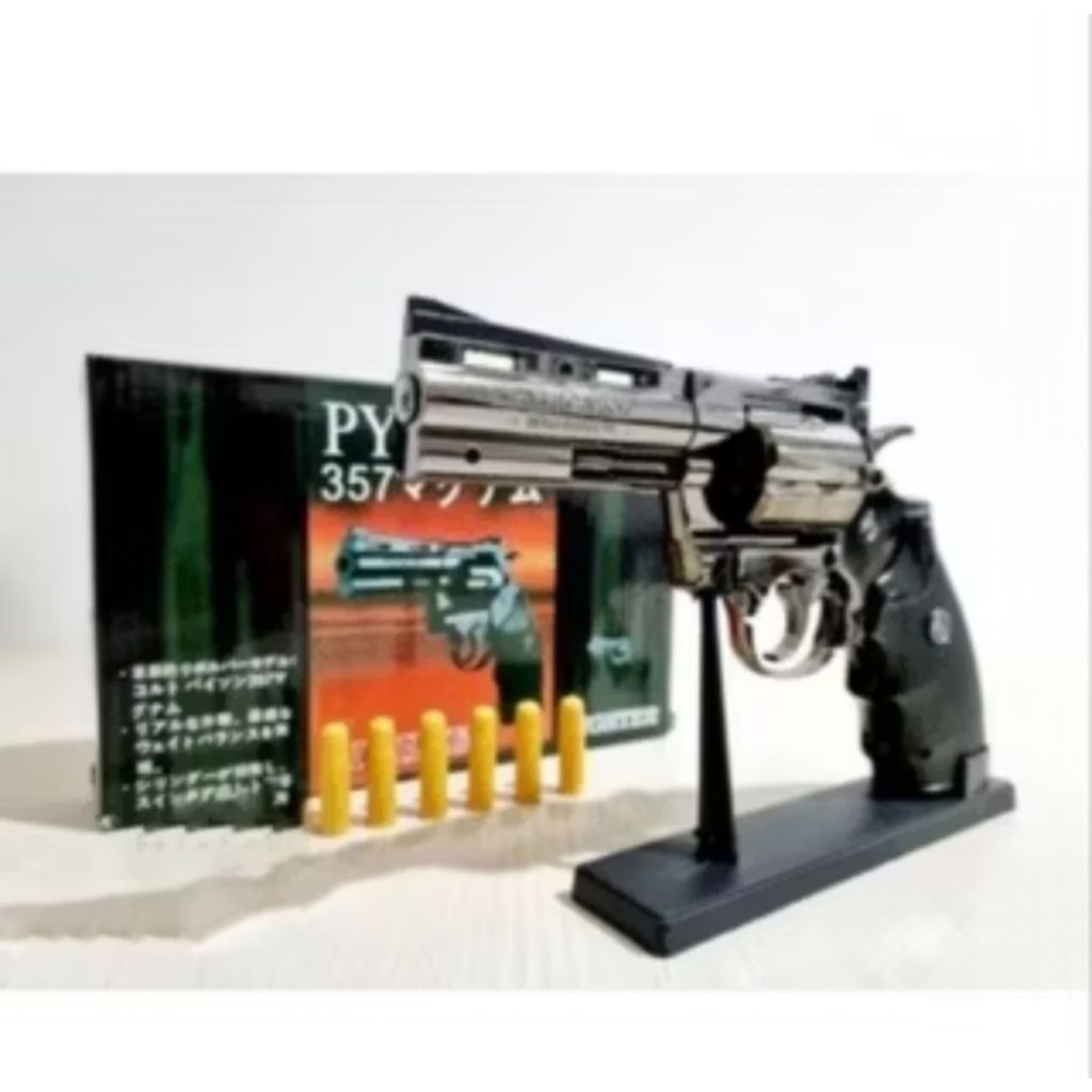 Jual Korek Api Gas Model Pistol Besar Python 6 Pluru plus Stand Tatakan ...