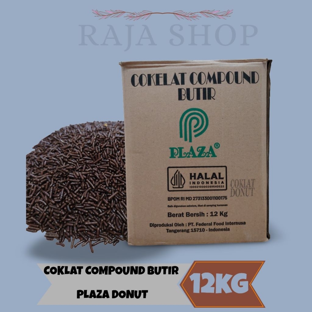 Jual DUS MESES/COKLAT COMPOUND BUTIR PLAZA DONUT 12KG | Shopee Indonesia