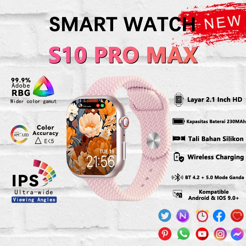 Jual SYNTIME Smartwatch Watch S10 PRO MAX 2.1" AMOLED Jam Pintar ...