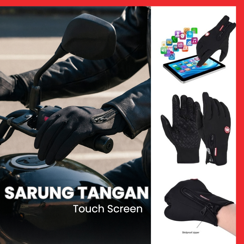 Jual Sarung Tangan Motor Touch Screen Sepeda Gunung Anti Slip Touch ...