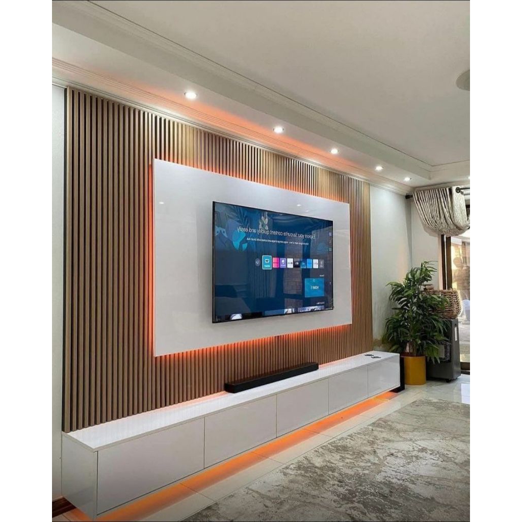 Jual Backdrop tv custom minimalis elegan sesuka hatimu | Shopee Indonesia