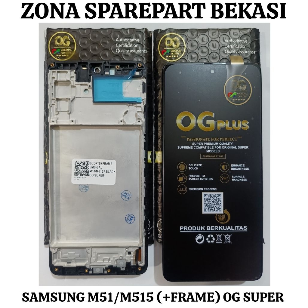 Jual LCD+TS SAMSUNG M51/M515 (+FRAME) OG SUPER | Shopee Indonesia