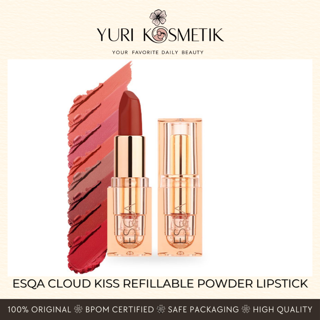 Jual ESQA Cloud Kiss Refillable Powder Lipstick | Shopee Indonesia