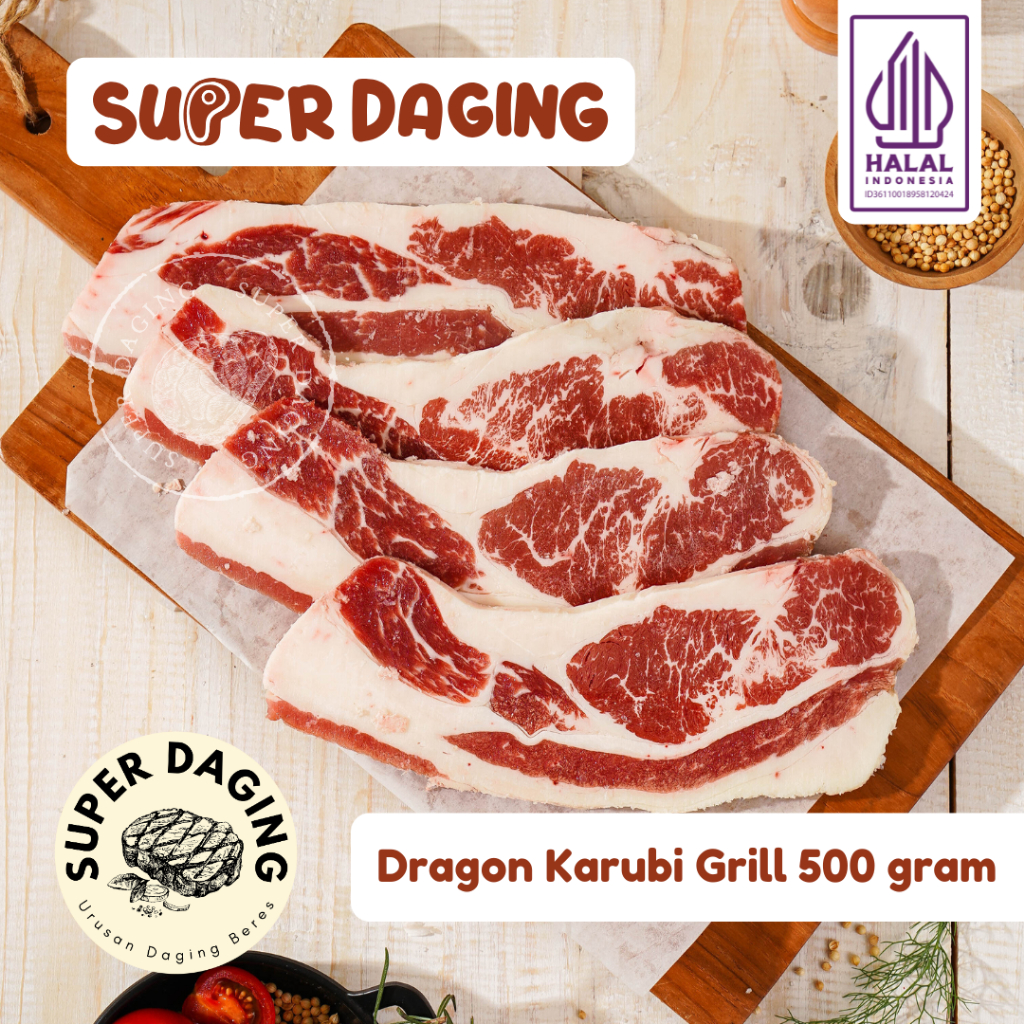 Jual SUPER DAGING Dragon Karubi untuk BBQ Grill 500 gram | Shopee Indonesia