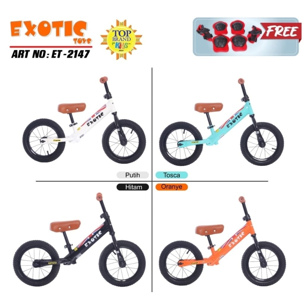 Jual EXOTIC Pushbike Push Bike Balance Bike ET-2147 sepeda keseimbangan ...
